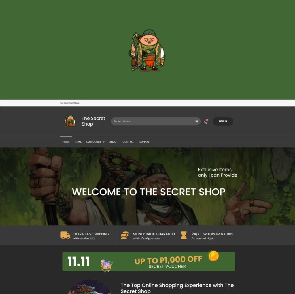 The Secret Shop - Rondeo Balos - Creative Web Solutions