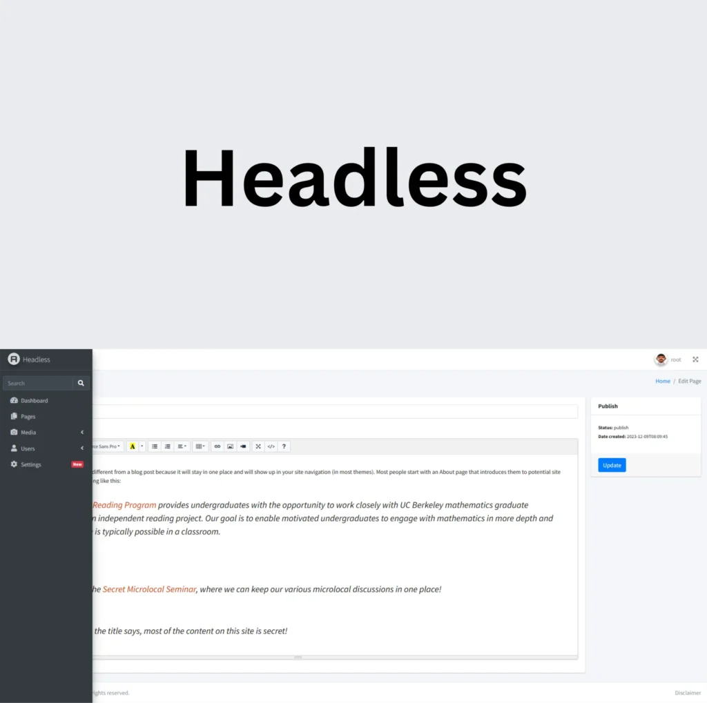 Headless - Rondeo Balos - Creative Web Solutions